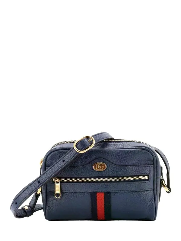 Gucci Ophidia Mini Leather Crossbody Bag - Blue