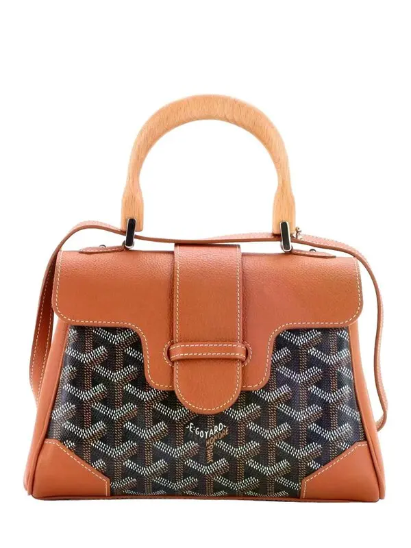 Goyard Saigon Top Handle Mini Shoulder Bag - Brown