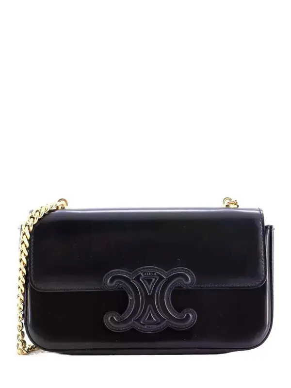 Celine Triomphe Chain Small Shoulder Bag - Black