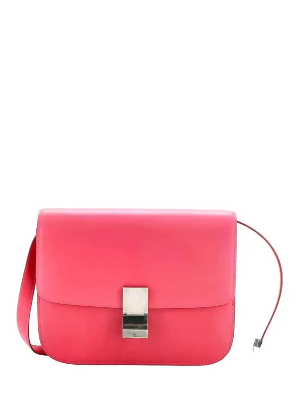 Celine Classic Box Bag Smooth Leather Medium Crossbody Bag - Pink