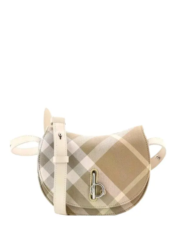 Burberry Check Jacquard Rocking Horse Mini Crossbody Bag - Neutrals