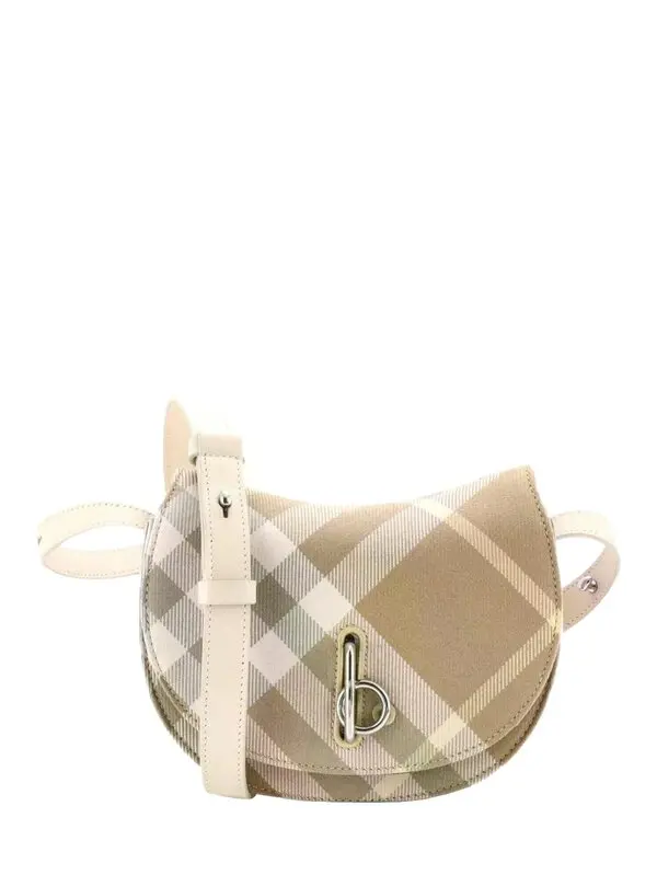 Burberry Check Jacquard Rocking Horse Mini Crossbody Bag - Neutrals