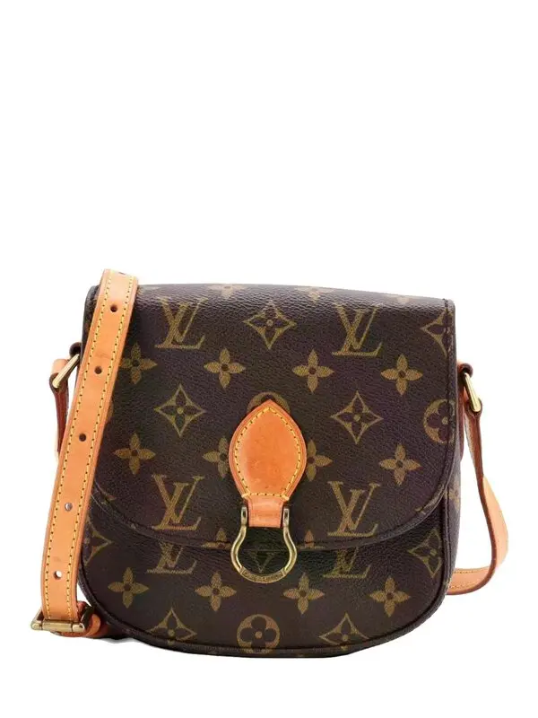 LOUIS VUITTON Saint Cloud Handbag Monogram Canvas Pm - Brown