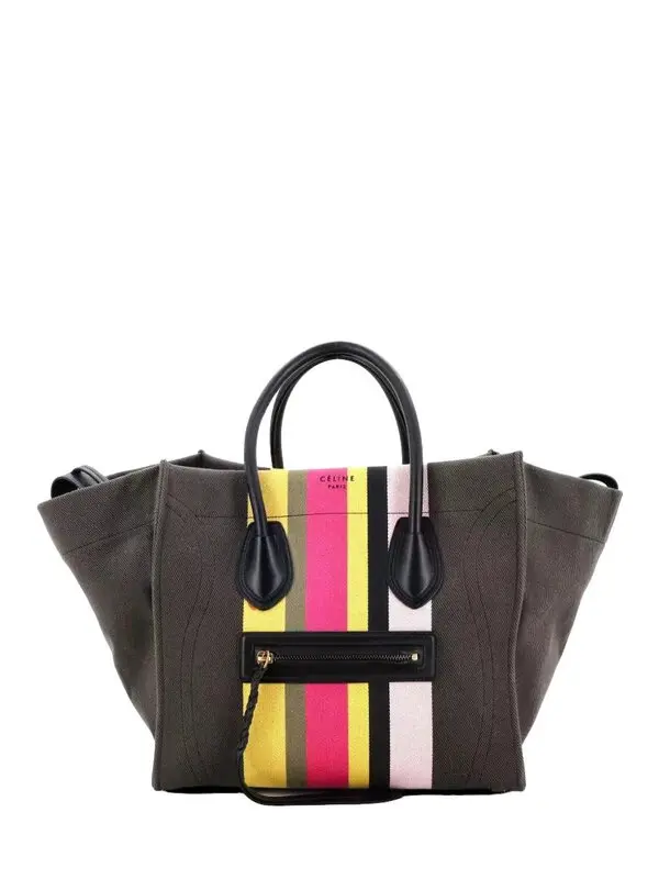 Celine Phantom Striped Canvas Medium Tote Bag - Multicolour