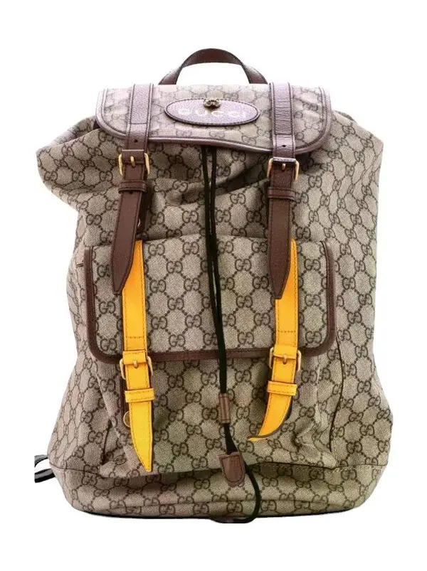 Gucci Courrier Soft Gg Coated Canvas Large Backpack - Brown