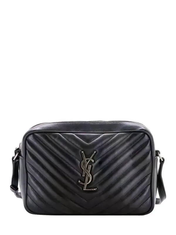 Saint Laurent Lou Camera Bag Matelasse Chevron Leather - Black