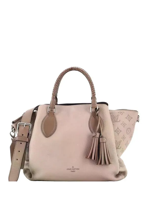 LOUIS VUITTON Haumea Mahina Leather Satchel Handbag - Neutrals