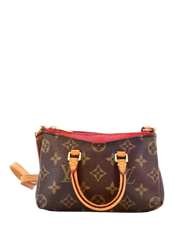 LOUIS VUITTON Pallas Tote Monogram Canvas Nano Crossbody Bag - Brown