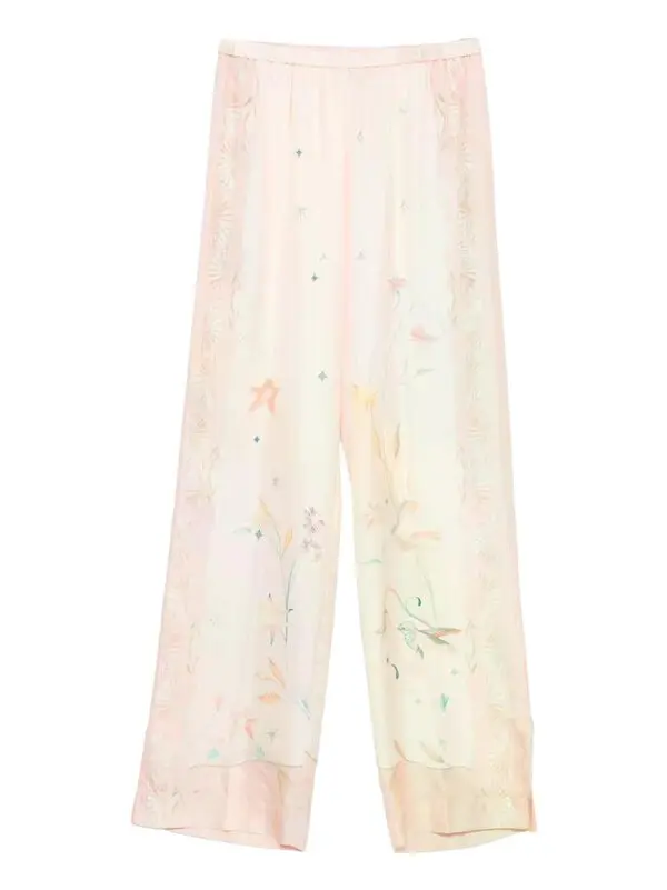 FORTE_FORTE Floral Print Trousers - Neutrals