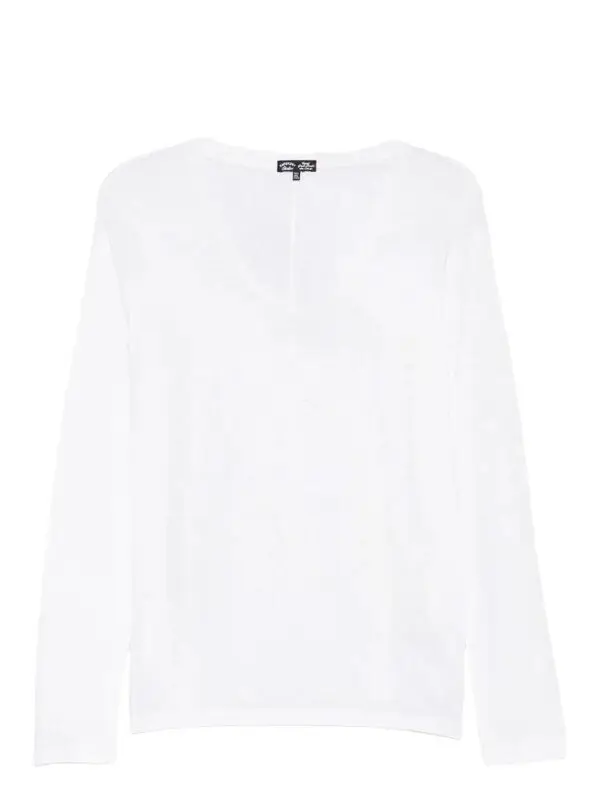 Superdry Long-sleeve V-neck Top - White