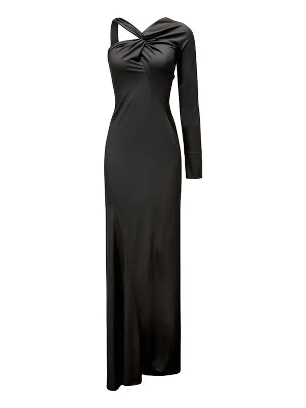 Victoria Beckham One-shoulder Maxi Gown - Black