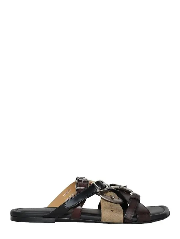 Acne Studios Leather Strap Sandals - Brown