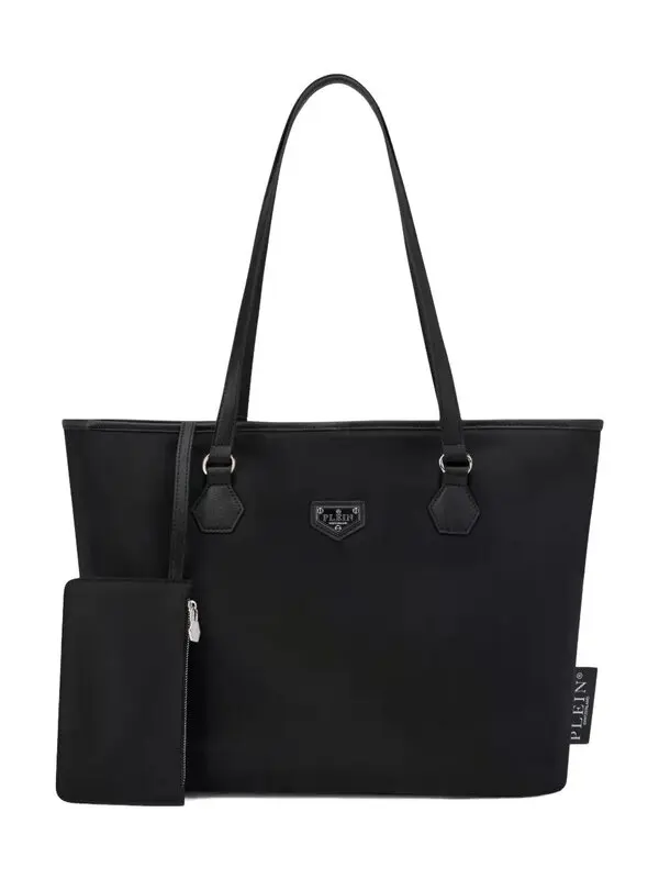 Philipp Plein Logo Plaque Tote Bag - Black