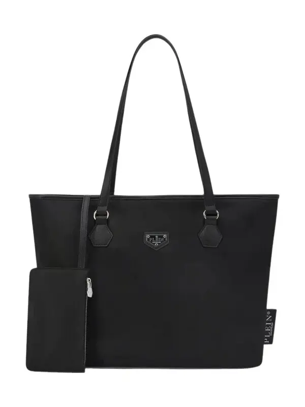 Philipp Plein Logo Plaque Tote Bag - Black