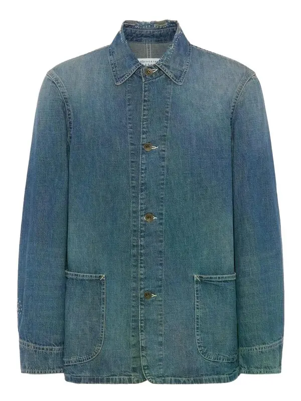 MAISON MARGIELA Button-up Cotton Jacket - Blue