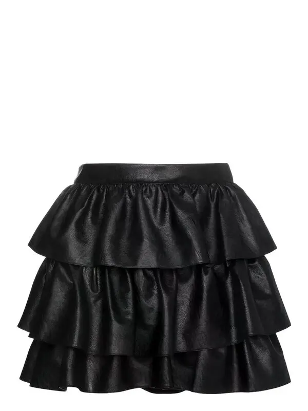 Stella McCartney Tiered Ruffle Mini Skirt - Black