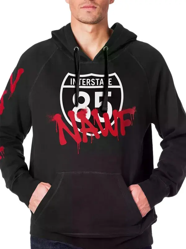New Era Printed Hoodie - Black
