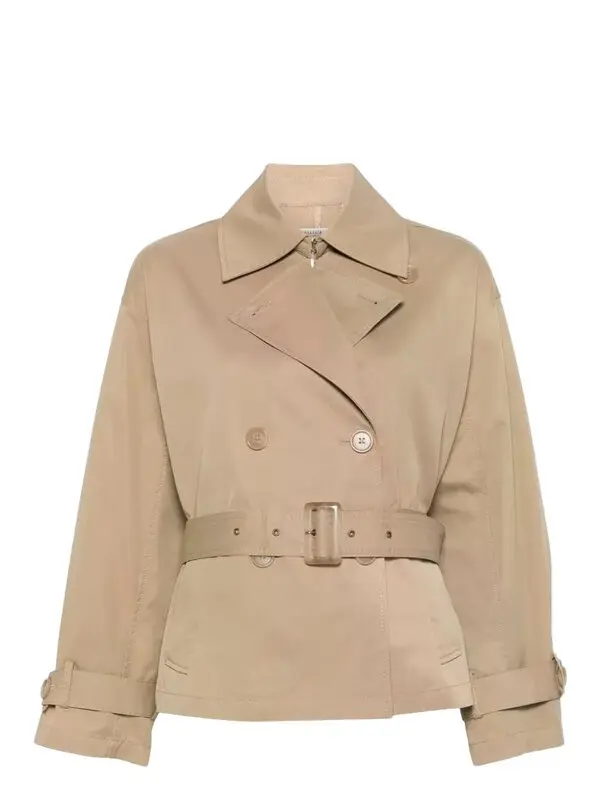 PENNYBLACK Belted Double-breasted Jacket - Neutrals