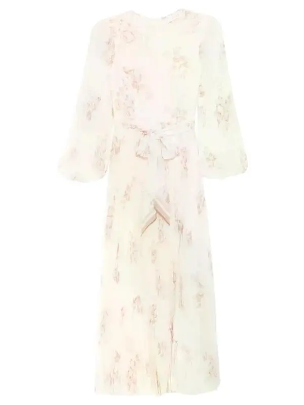 Zimmermann Sunray Midi Dress - Neutrals