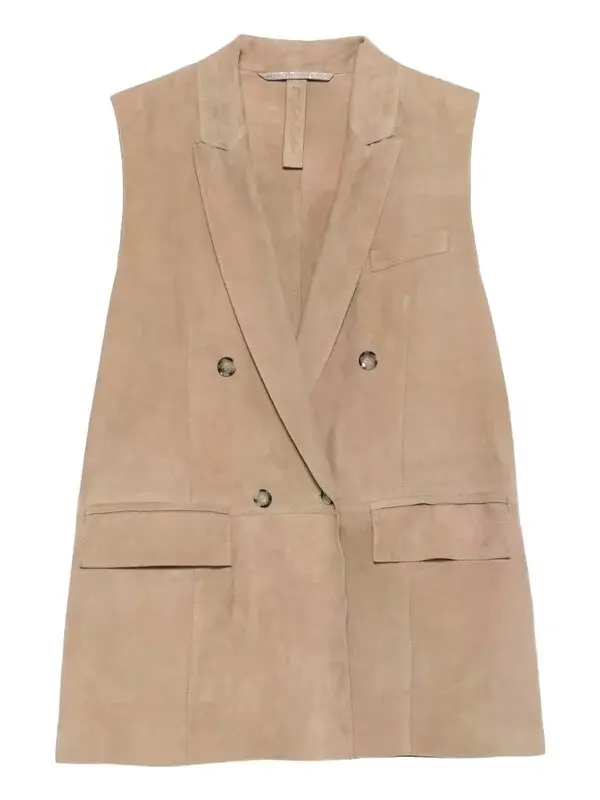 THE JACKIE LEATHERS Lanai Double-breasted Gilet - Neutrals