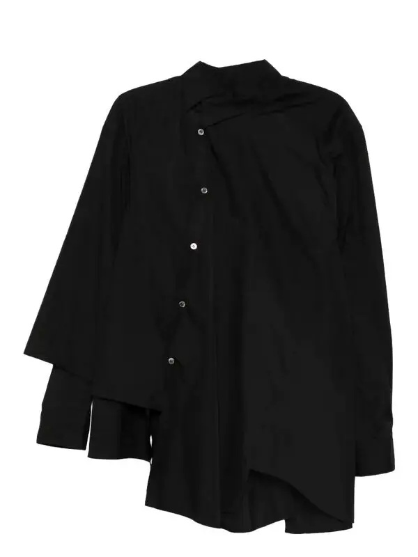 Comme Des Garçons Asymmetric Button Shirt - Black