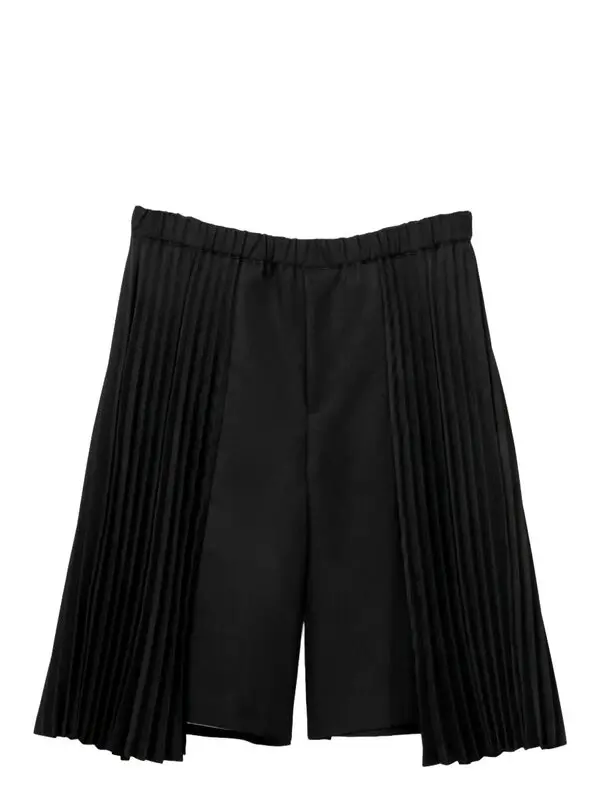 BLACK COMME DES GARÇONS Pleated Shorts - Black