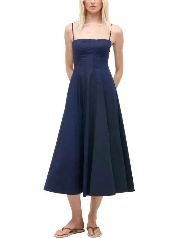 Staud Wylie Midi Dress - Blue