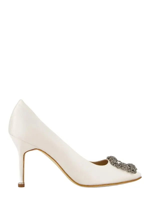 Manolo Blahnik Hangisi 90 Pumps - White