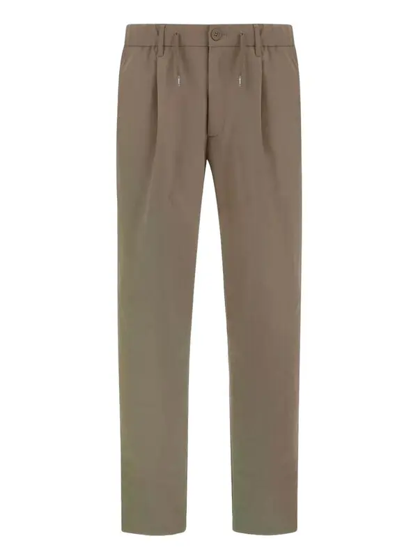 Herno Pleat-detail Trousers - Brown