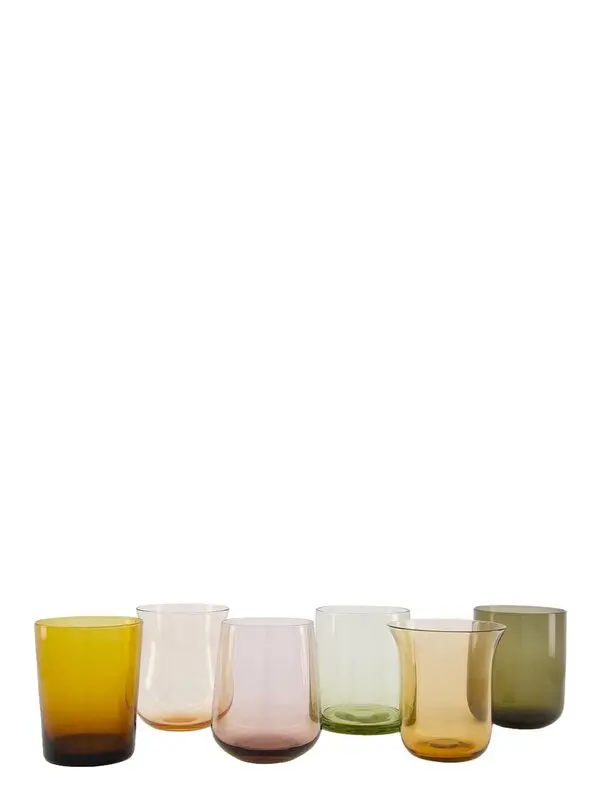 BITOSSI Set Of 6 Mixed Shape Tumblers - Multicolour