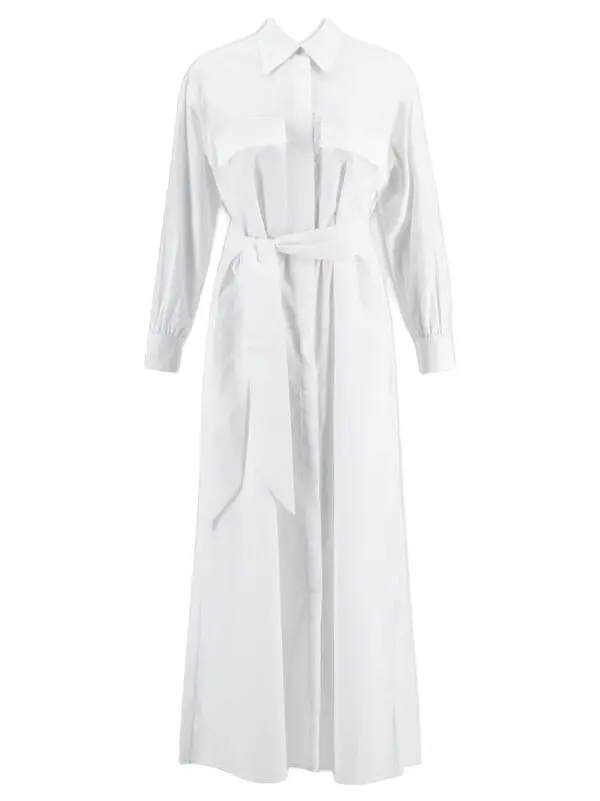 Su Paris Maxi Shirt Dress - White