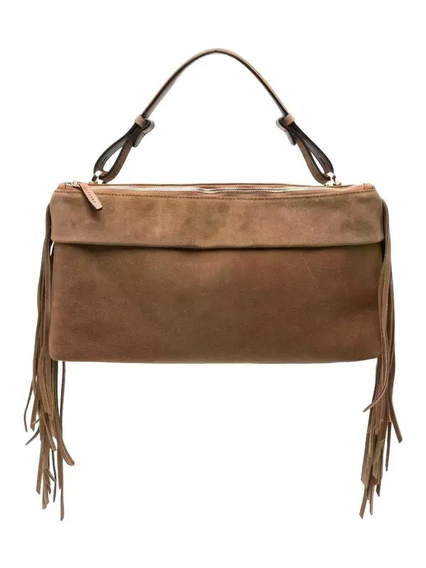 LORISTELLA Fringed Shoulder Bag - Brown