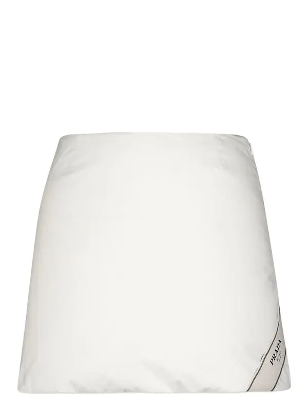 Prada Padded Cotton Miniskirt - White