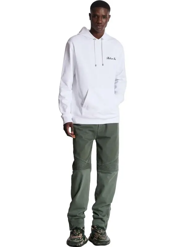 Balmain Signature Embroidered Relaxed-fit Sweatshirt - White