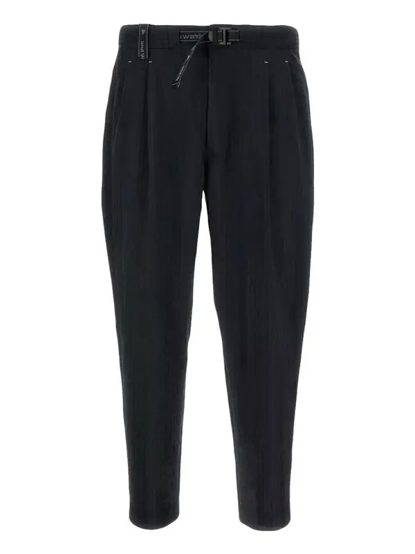 AND WANDER Belted Pleated Trousers - Blue