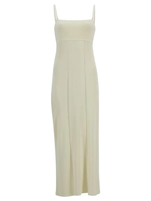 Zimmermann Matchmaker Knit Panelled Slip Maxi Dress - White