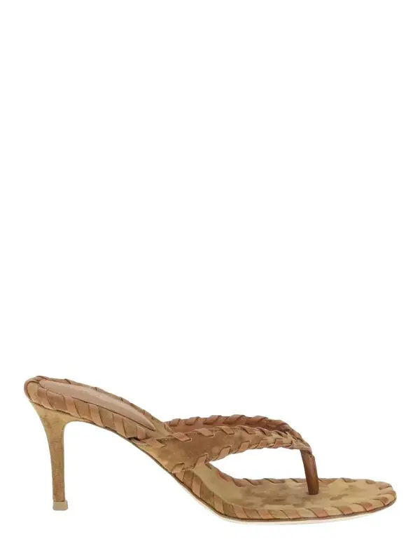 GIANVITO ROSSI Braided-strap Thong Sandals - Neutrals