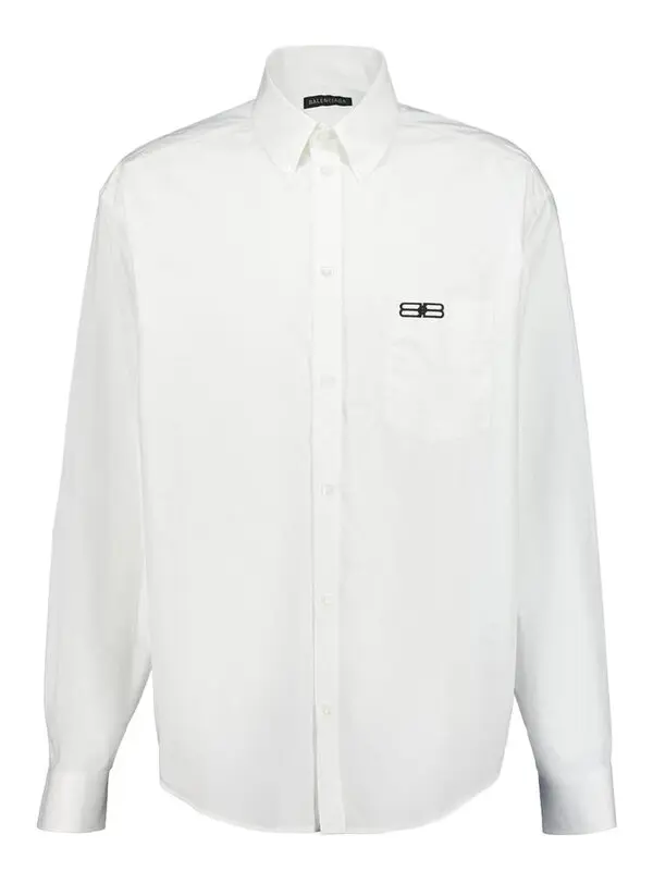 Balenciaga Cotton Large-fit Shirt - White