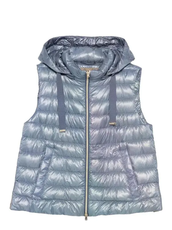 Herno Padded Hooded Gilet - Blue