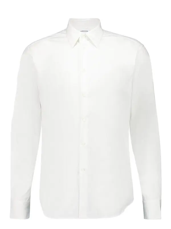 FERRAGAMO Stretch Cotton Poplin Shirt - White