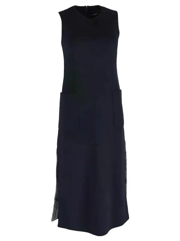 Max Mara Side-slit Midi Dress - Blue
