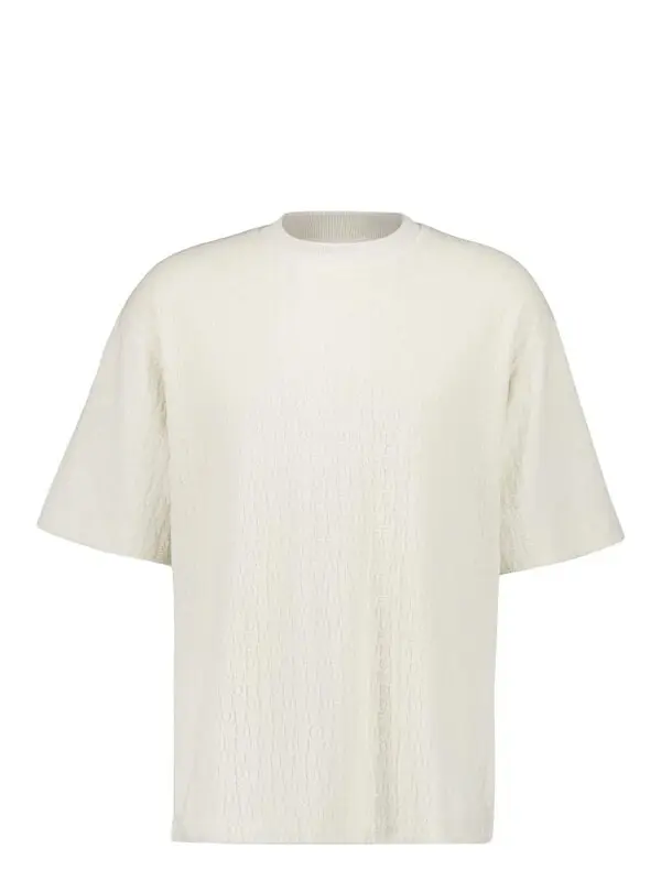 Off-White Terry Cotton T-shirt - Cream