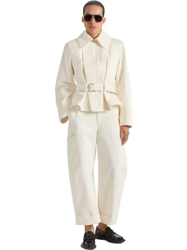 Givenchy Cropped Cocoon Cargo Trousers - White