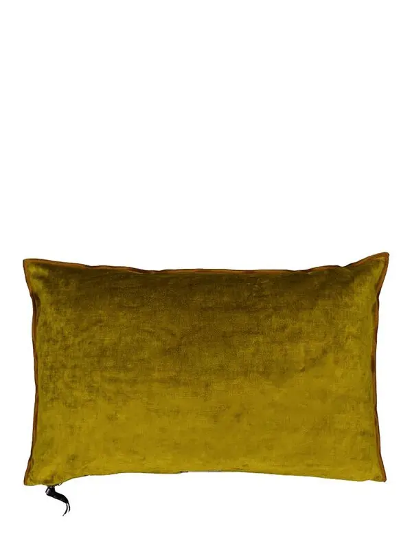 MAISON DE VACANCES Royal Velvet Ocre Cushion - Yellow