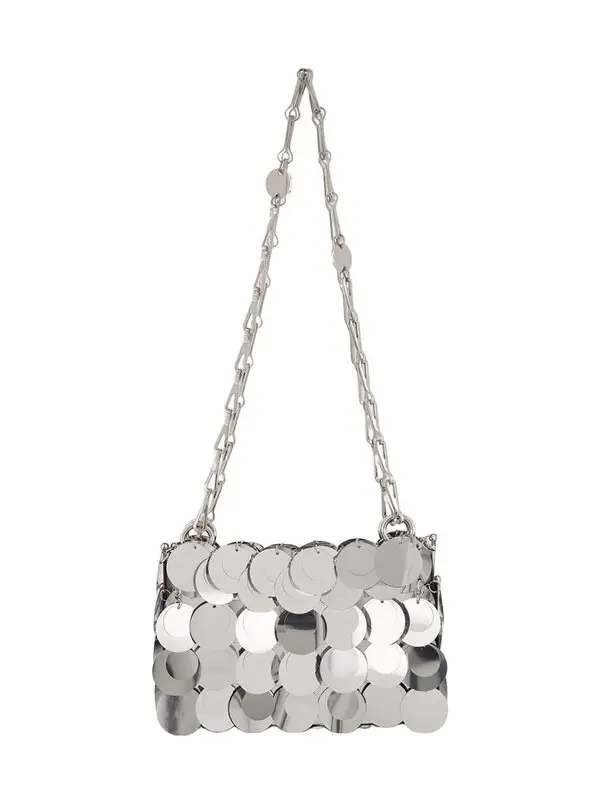 Rabanne Sparkle Discs Nano Bag - Silver
