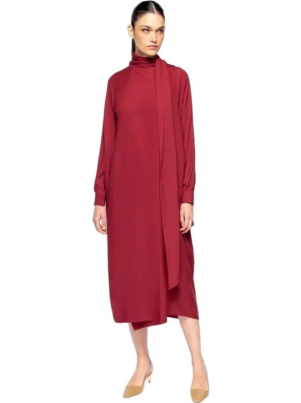 PAULA Irys Maxi Wrap Dress With Tie - Red