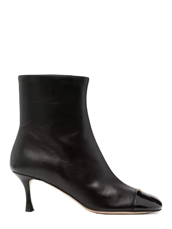 N°21 Leather Cap-toe Boots - Black