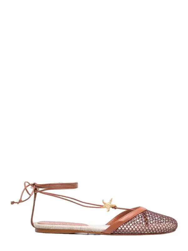 Farm Rio Starfish Lace-up Sandals - Brown