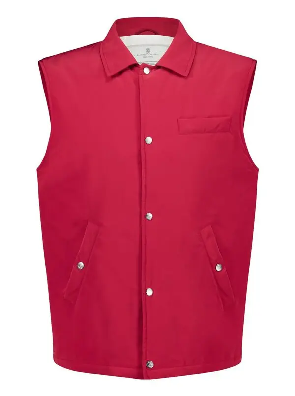 Brunello Cucinelli Button-up Water-resistant Gilet - Red