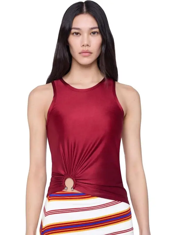 Rabanne Ruby Jersey Tank Top - Red